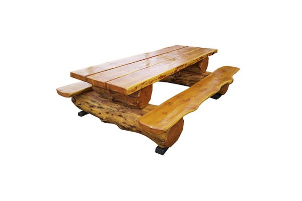 Full Log Picnic Table - Log Furniture How To