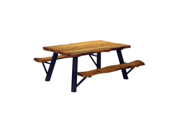 Steel Leg Picnic Table - Log Furniture How To