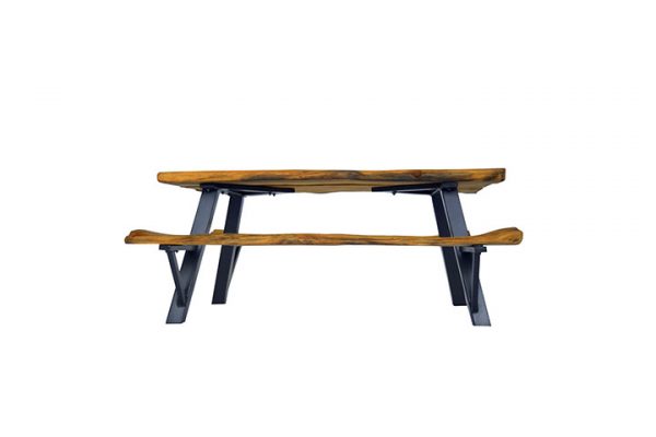 Steel Leg Picnic Table - Log Furniture How To