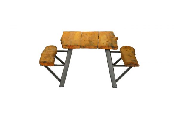 Steel Leg Picnic Table - Log Furniture How To