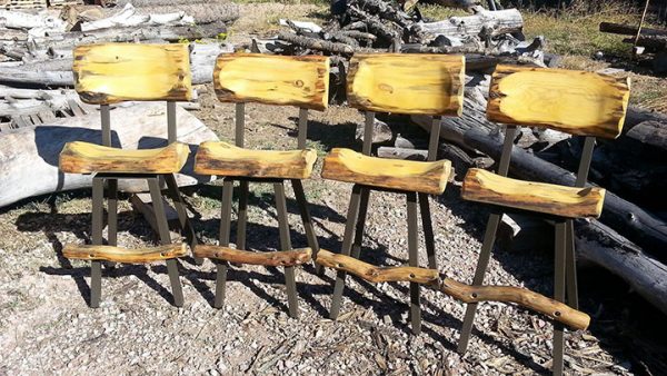 How-to Build Log Bar Stools and Log Bar Chairs - Log Furniture How To